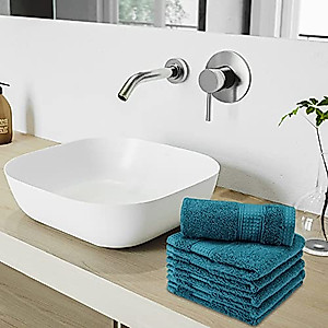 Wash Clothes for Bathroom - Cotton Face Towels Washcloths Bulk for Men or Women, 12 Pack Ultra Soft Bath Towels Set, Absorbent Hotel-Spa-Kitchen Multi-Purpose Face Cloth, Bath Wash Rags