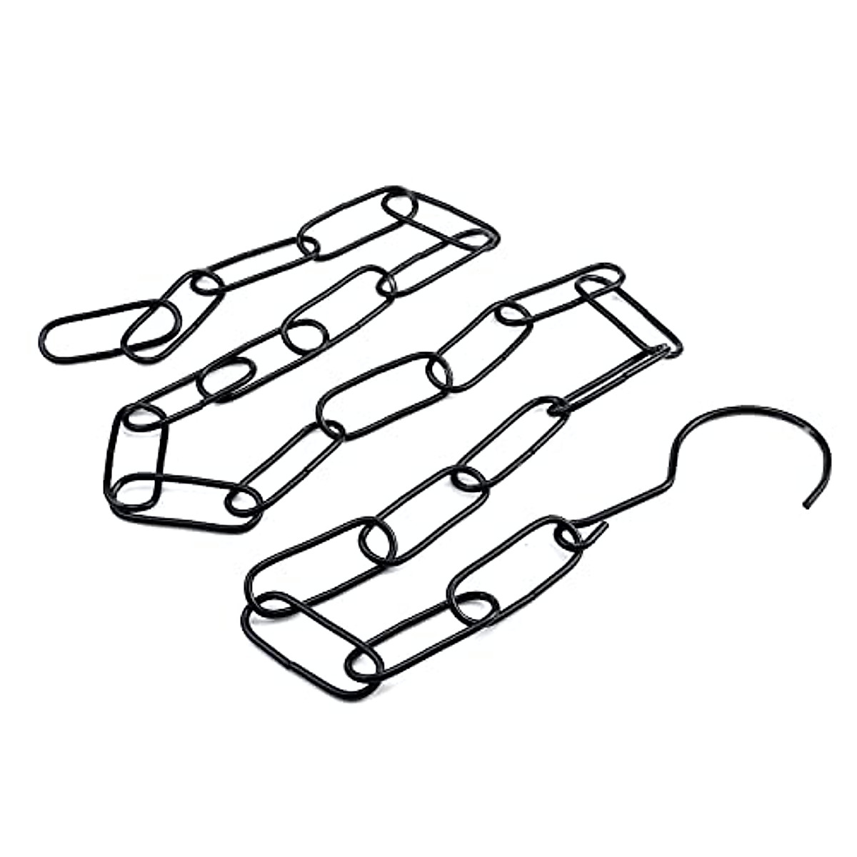 Chinffly Space Saving Hanger Chains,41.34 Inch / 105 CM Metal Chain Clothes Hanger Organizer with 23 Slots,Collapsible Vertical Space Saver Hangers for Closet Organizer,Black