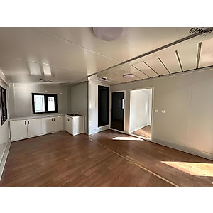 19x20FT Portable Prefabricated Tiny Home for Sale, Mobile Expandable Plastic Prefab House with 1 Full Equiped Bathroom and Kitchen,Container House for Adults Living,Foldable Home with Steel Frame