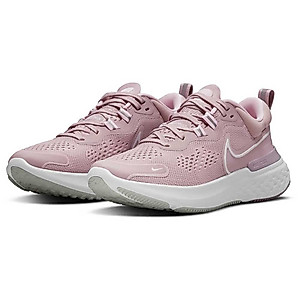Nike Women's React Miler 2 Shoes, Plum Chalk/White-pink Foam, 6.5