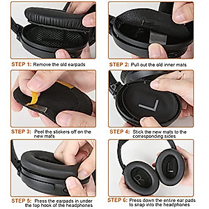 Earpads for Bose QuietComfort 45 QC45 QC35 ii QC35 Ear Pads Headphones Ear Cushions Replacement with Upgraded Memory Foam