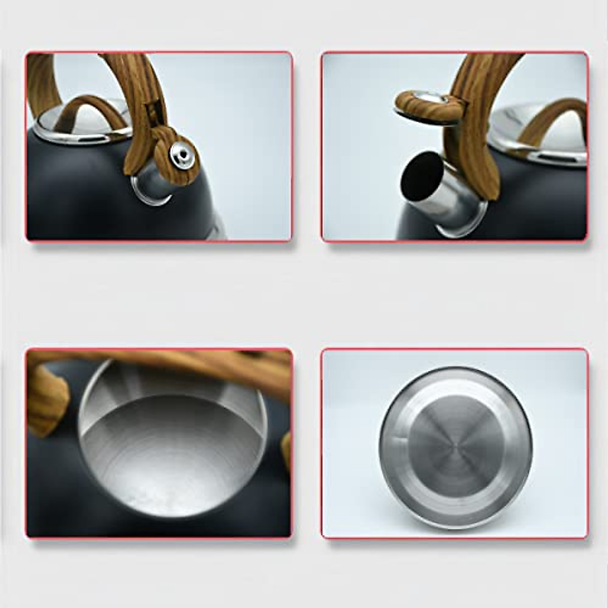 Starbbq 3.2 Quart Whistling Tea kettle for Stove Top, Stainless Steel Teapot for Stove Top with Handle and One-Touch Open and Close Button