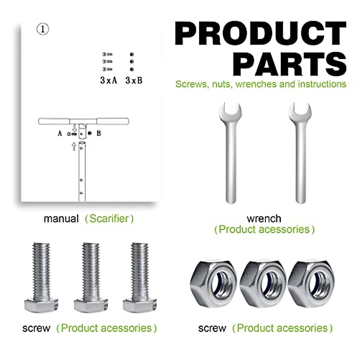 Evcitn Manual Twist Tiller, Adjustable Height Tiller, Heavy Duty Garden Claw Cultivator with Long Handle (Green)-Soil Ripper,Lawn Aerator,Soli Lossener,Areator Loosen,Rototiller,Weeder for Flower Box…