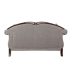 Acme Furniture Miyeon Love Seats, Fabric and Cherry