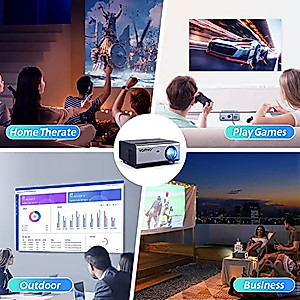 Vamvo Portable Projector, 2022 Upgraded WiFi Projector Native 1080P Full HD Outdoor Movie Projector, Home Theater Video Projector Compatible with iOS/Android/XBox/PS4/PS5/TV Stick/HDMI/USB