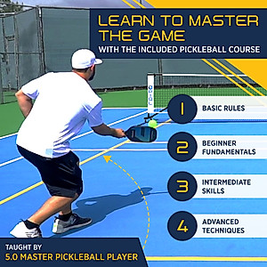 PIQL Portable Pickleball Net System with Wheels - Outdoor Indoor Regulation Size Pickleball Net Set for Driveway, Backyards with Carrying Bag and Metal Frame, Easy Assembly Official Court Size, 22 Ft