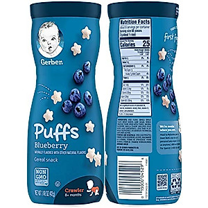 Gerber Graduates Apple Strawberry, Banana, Sweet Potato, Blueberry Puffs /pack of 4 1.48oz