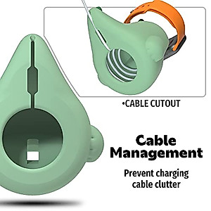 ELETIUO Charger Stand Compatible with Apple Watch Series Ultra/8/SE2/7/6/SE/5/4/3/2/1 (49mm,45mm,44mm,42mm,41mm,40mm, 38mm),Dinosaur iWatch Charging Dock,Supports Nightstand Mode,Mint Green