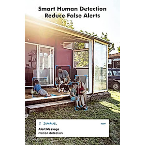 ZUMIMALL Security Cameras Wireless Outdoor, 2K Rechargeable Battery Operated Home Security Cameras with Siren, FHD Night Vision, PIR Motion Detection, IP66 Waterproof, SD/Cloud, 2.4G WiFi, 2 Pack