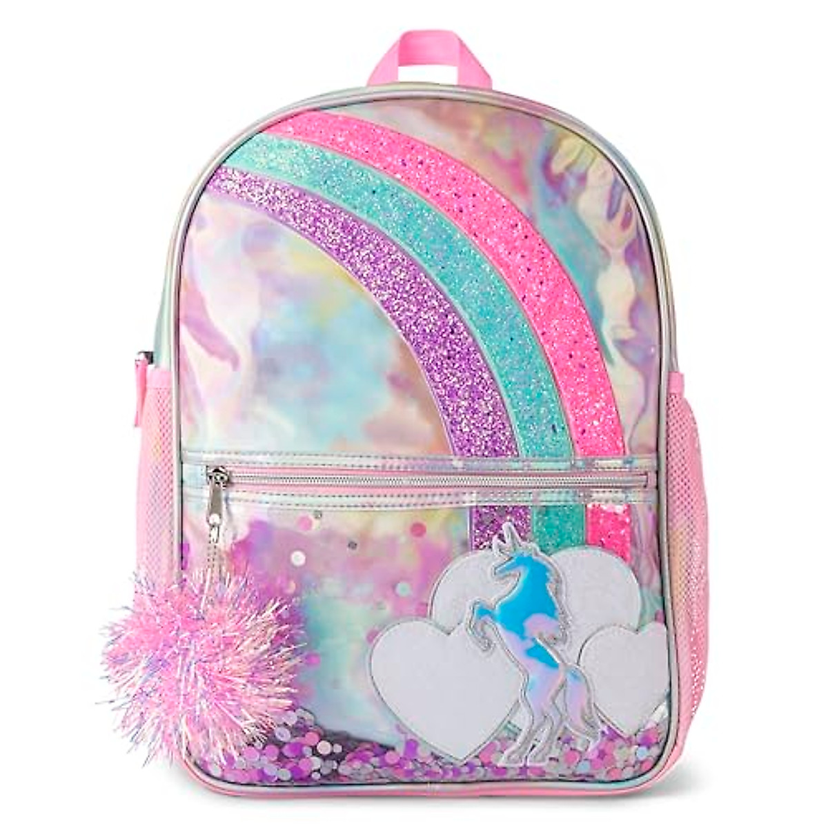 The Children's Place Kids' Preschool Elementary Backpack for Boys Girl, Unicorn Confetti Shaker, NO_Size