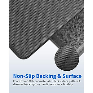 SIXHOME Kitchen Rugs and Mats Kitchen Mat Set of 2 Anti Fatigue Standing Mat for Kitchen, Office, Laundry Room and Stand-up Desks