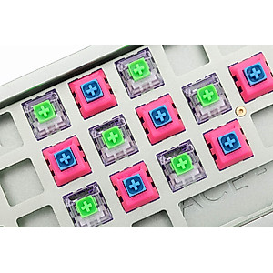 KPREPUBLIC kailh Box Cyber p EVA Tactile Switch SMD Clear MX Switches for Mechanical Gaming Keyboard 62g 67g 5pin 50m Clear housing Punk (Kialh EVA Switch 62g x70)