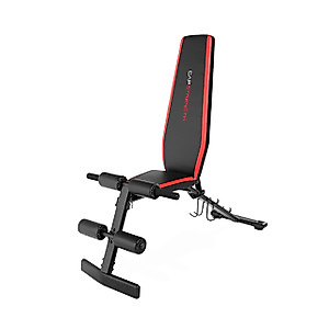CAP Barbell FM-CS104B Cap Strength Utility Bench with Dumbbell Holders,Black/Red