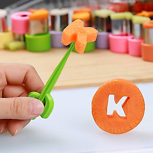 1'' Mini Alphabet Cookie Cutters Set,26-Piece Stainless Steel Letters Cookie Cutters Decorating Tool DIY Biscuit Mold for Fondant Biscuit, Cake, Fruit, Vegetable