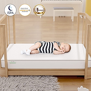 Novilla Waterproof Crib Mattress Protector, Skin-Friendly Crib Mattress Cover Ultra Soft Washable Mattress Pad Cover for Crib Bed, Fits Up to 9" Depth