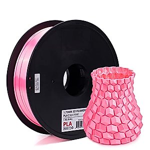Micro Center Inland Pink Silk PLA 3D Printer Filament, Pink Shiny 3D Printing Filament 1.75mm, Dimensional Accuracy +/- 0.03 mm - 1 kg Spool (2.2 lbs), Clog Free Colorful Filaments