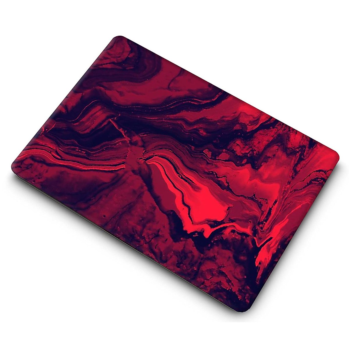 Hard Case Compatible with New MacBook Air 13 Inch Case 2020 2019 2018 Release Model A2337 M1 A2179 A1932 with Retina Display and Touch ID, Matt Plastic Hard Shell Case Cover - Black & red