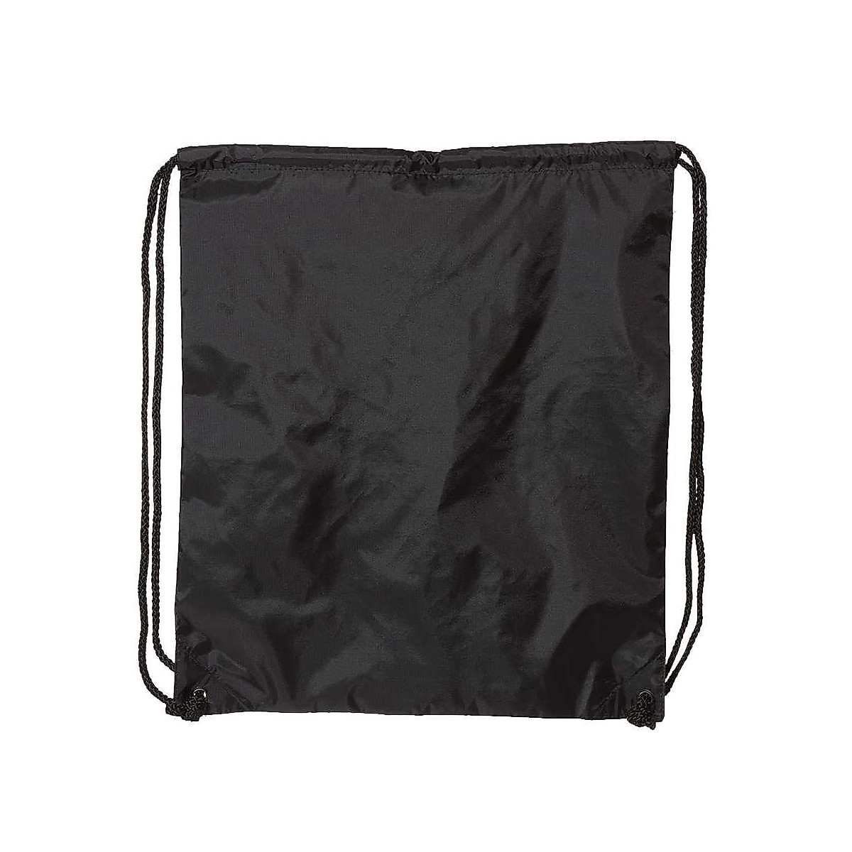 Liberty Bags Large Drawstring Backpack, One Size, BLACK