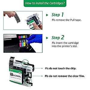 Supricolor LC203 LC201 Ink Cartridges, Replacement Ink for LC203XL LC 201 Compatible with MFC-J4320DW MFC-J4420DW MFC-J4620DW MFC-J5520DW MFC-J5620DW MFC-J5720DW