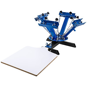 VEVOR Screen Printing Press 4 Color 1 Station Screen Printing Machine Removable Pallet Silk Screen Printing Machine for DIY T-Shirt Printer