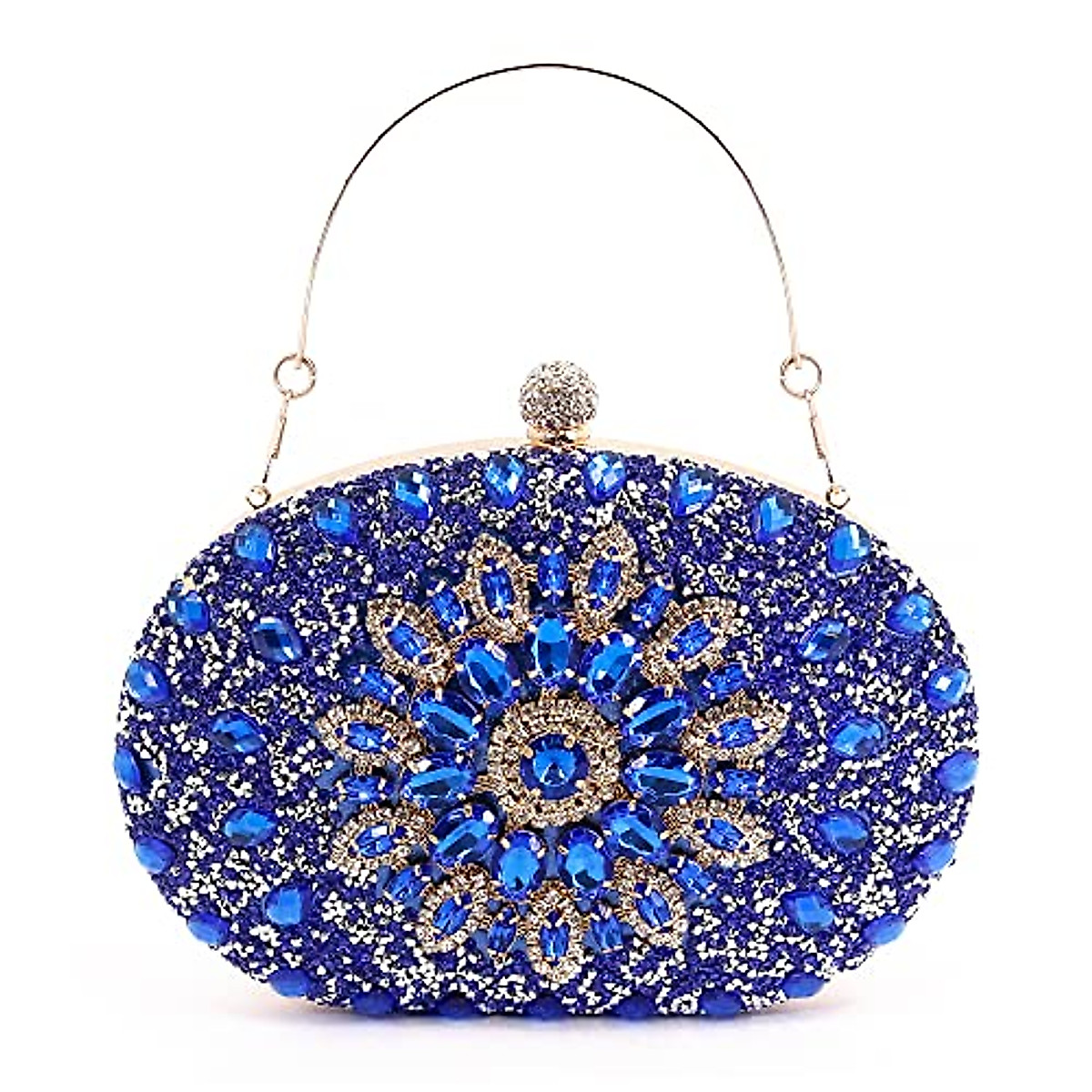 Naimo Beaded Rhinestone Evening Bag Crystal Clutch Purses for Women Wedding Party Bridal Handbag
