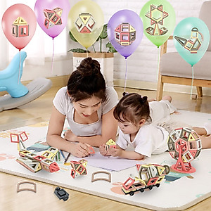 ASOK 149 Piece Magnetic Blocks Building Tiles Educational Construction Toy Set STEM Playset for 3 4 5 6 7 Years Old Boys Girls Gifts