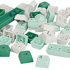XDA PBT Key Cap, 139keys Dye Sublimation Forest Green Custome Key Cap Set for Cherry/Gatron MX switches 60 Percent/68/61 Gaming Mechanical Keyboard (Forest Green)