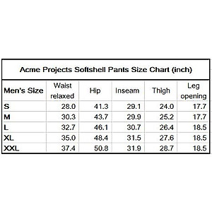 Acmelogy Fleece Lined Softshell Pants Skiing, Snowboarding, Hiking, 100% Waterproof, Breathable, 8000mm/3000gm (Men's, XX-Large, Black)