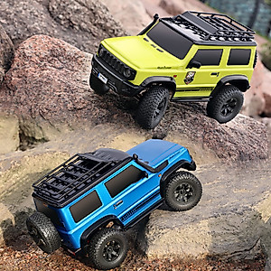 roadwi RGT RC Crawler 1:10 4WD Off-Road Truck Rock Cruiser RC 136100V3 Hobby RC Car Toy Car for Adults (Fluorescent Green)