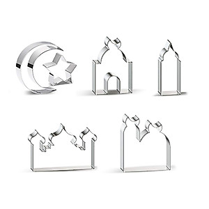 Ramadan Decoration Cookie Cutters Set, Eid Fondant Cake Baking Tools, Ramadan Party Decorations - Set of 6