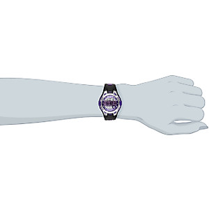 Armitron Sport Women's 45/7030PUR Purple Accented Black Resin Strap Digital Chronograph Watch