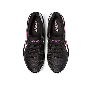 ASICS Men's Solution Swift FlyteFoam Tennis Shoes, 11.5, Black/HOT Pink