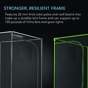 AC Infinity CLOUDLAB 894 Advance Grow Tent, 96”x48”x80” Thickest 1 in. Poles, Highest Density 2000D Diamond Mylar Canvas, 8x4 for Hydroponics Indoor Growing