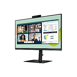Samsung S40VA Series 24-Inch Computer Monitor, HDMI Monitor, 75Hz Monitor, IPS Monitor, Built-in Webcam, Built-in Speaker & Mic, FreeSync Premium (LS24A400VENXZA)