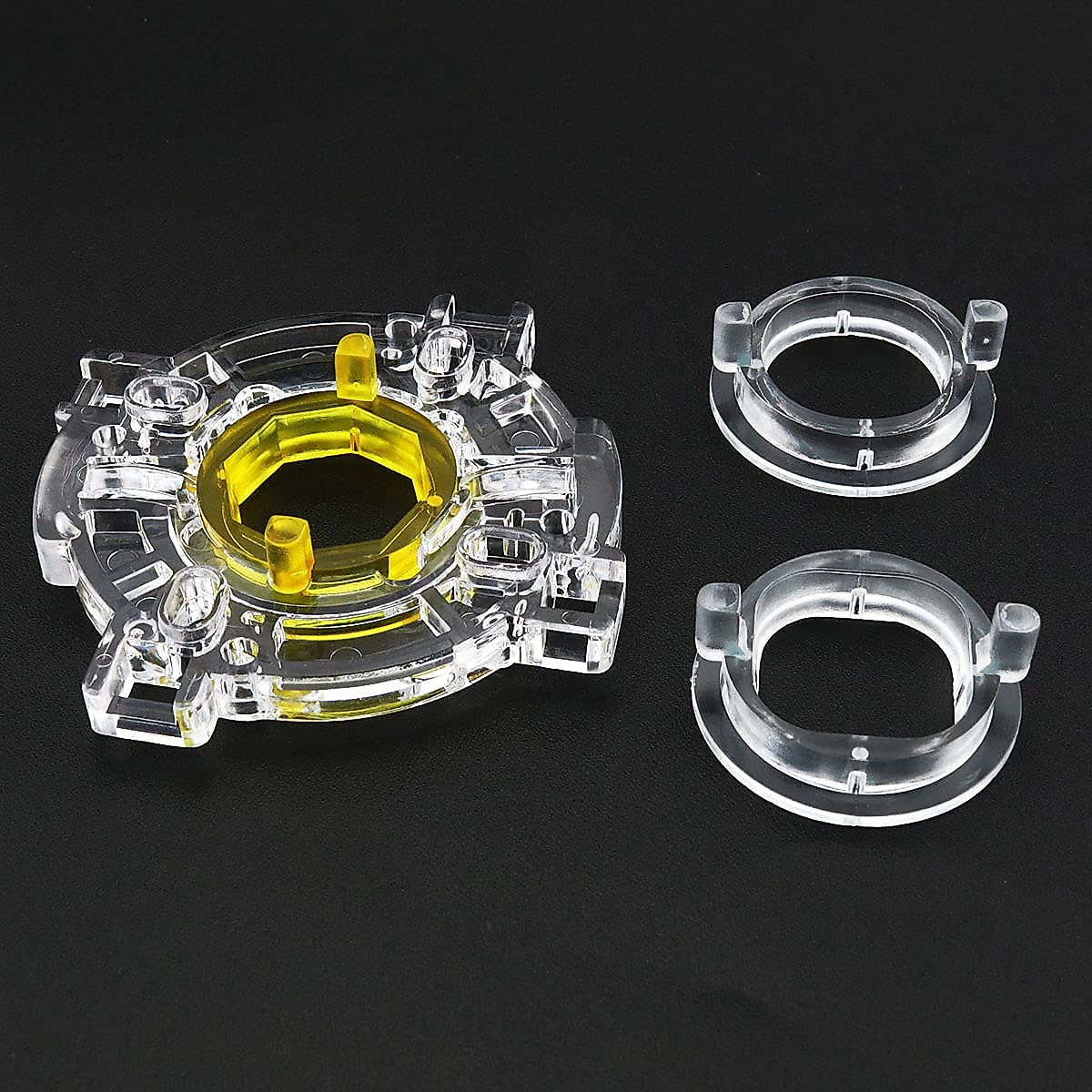 DGHAOP 4pcs Arcade Rocker Accessories Base 4/8 Way Restrictor Plate Gate JLF Series Joystick Fully Transparent Base Retaining Ring