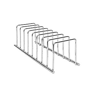 Spectrum Diversified Euro Kitchen Lid Organizer for Plates Cutting Boards, Bakeware, Cooling Racks, Pots & Pans, Serving Trays, and Reusable Containers, Chrome