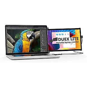 Duex Portable Monitor -Mobile Pixels Lite Laptop Monitor with 12.5" Full HD 1920x1080p IPS Display,USBC Monitor Extender,Plug and Play,Any Laptops Compatible (1x Grey and 1x White)