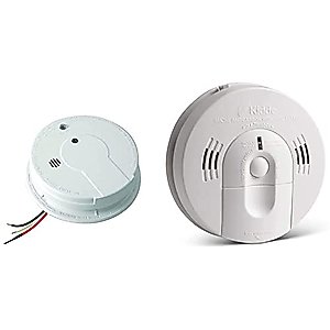 Kidde Smoke Detector, Hardwired with Battery Backup & Interconnect, Battery Included & Smoke & Carbon Monoxide Detector, Battery Powered, Combination Smoke & CO Alarm, Voice Alert