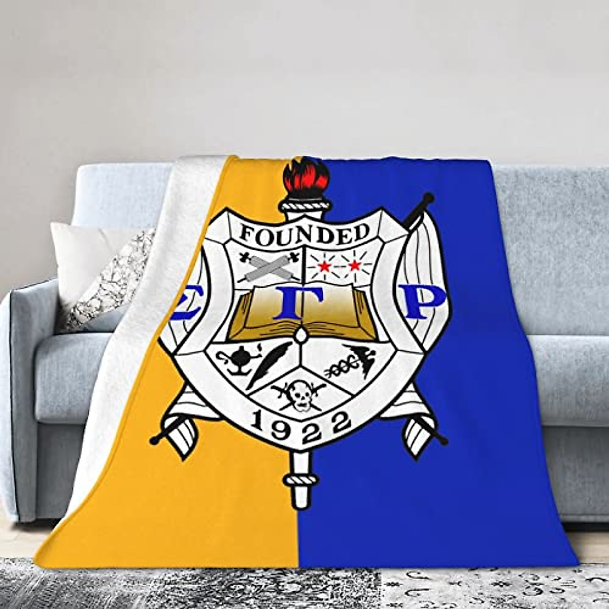 Sigma Gamma Rho Blanket Flannel Throw Ultra Soft Micro Blanket 50inchx40inch, Black