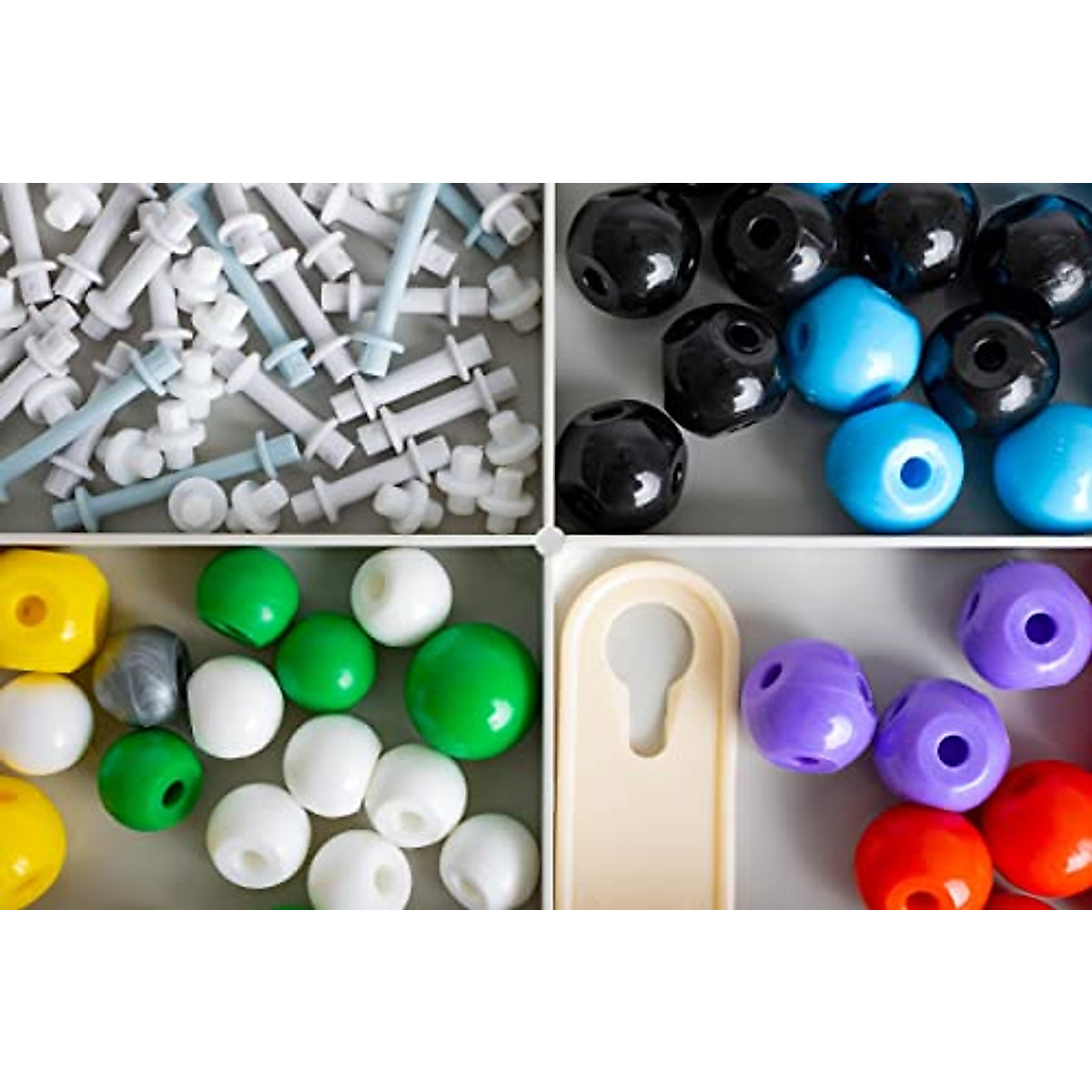 125-Piece Molecular Model Kit, Inorganic and Organic Chemistry Scientific Atom Molecular Models, Color-Coded Chemistry Set of Atoms and Molecules for Kids, STEM Set w/ Carrying Case - Atomic Architect