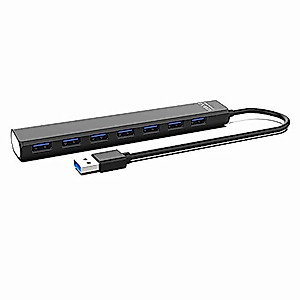SHYPT USB 3.0 7-Port USB Hub High Speed 5Gbps 3.0 Hub Splitter USB-Hub for Laptop and Desktop