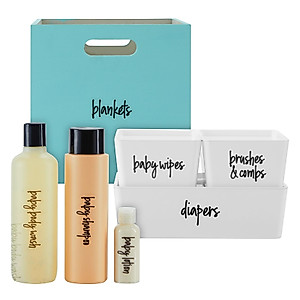 Talented Kitchen Baby & Nursery Labels – 232 Script Kids Bedroom Storage Labels for Dressers, Toys, Stuff, Closet, Changing Table Organization