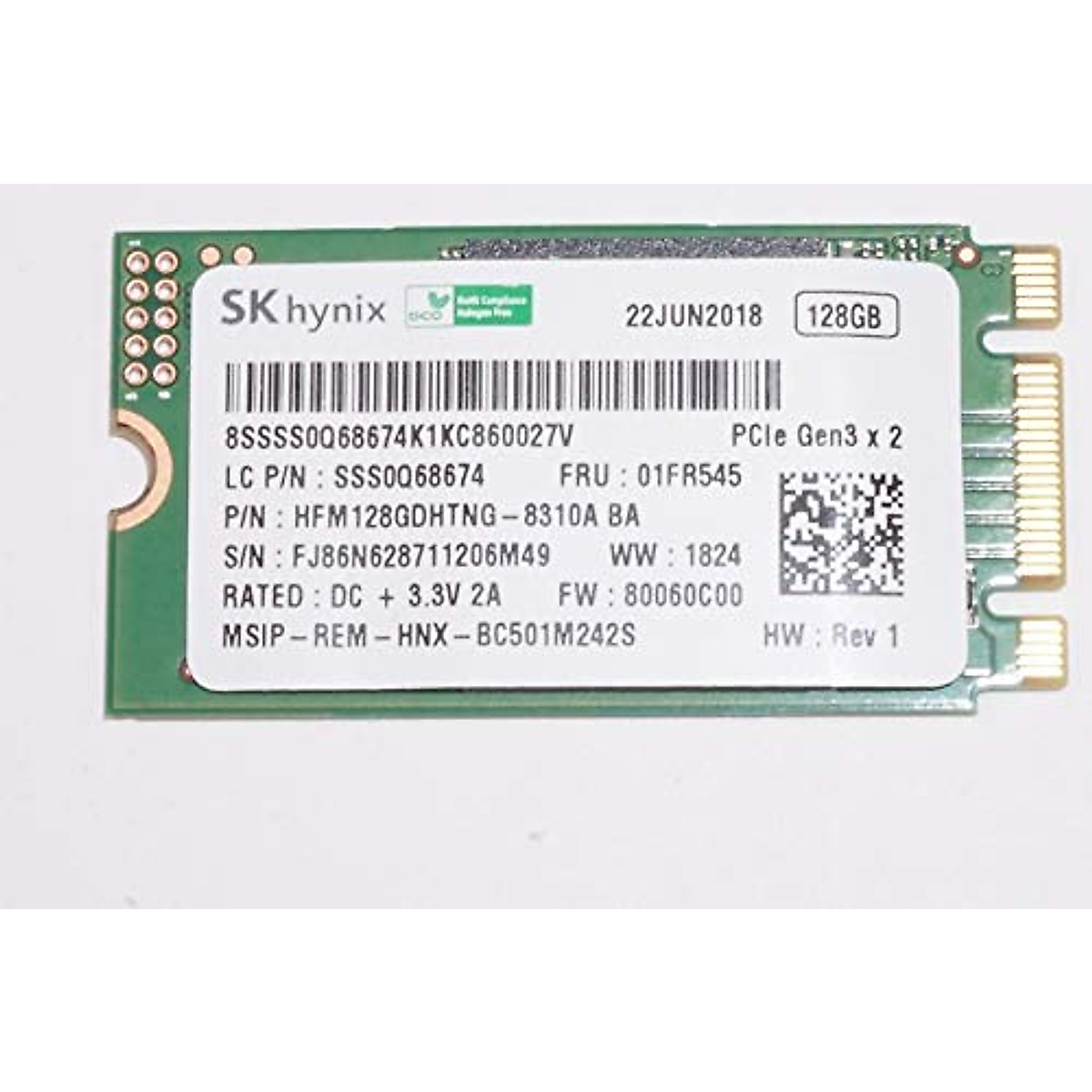FMB-I Compatible with HFM128GDHTNG Replacement for Lenovo 128Gb PCle gen 3 Solid State Drive