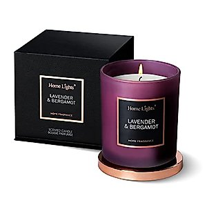 Scented Soy Candles, 35 Hours Burn Time, Natural Soy Wax, Home Fragrance Decor Gift for Women & Men, Lavender & Bergamot
