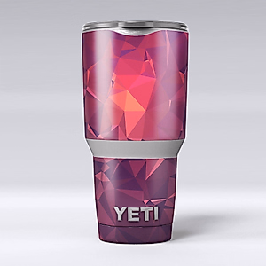 Design Skinz Dark Pink Geometric V19 - Skin Decal Vinyl Wrap Kit Compatible with The Yeti Rambler Cooler Tumbler Cups