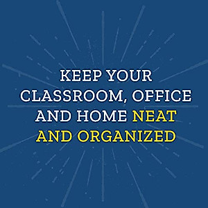 Really Good Stuff-164304 Riverside Name Labels Durable Book and Binder Holders, 5¼" by 12½" by 7½" (Set of 12) - Ideal for Narrow or Vertical Storage Needs Like Magazines, Books, Folders - Color-Code