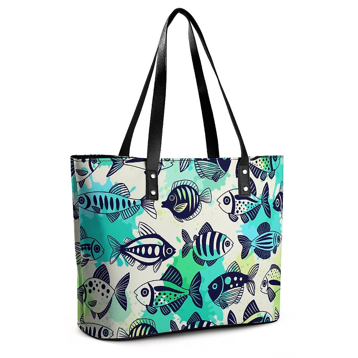 Womens Handbag Fish Leather Tote Bag Top Handle Satchel Bags For Lady