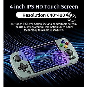 RG405M Retro Handheld Game Console 4 Inch IPS Touch Screen Android 12 CNC Aluminum Alloy Unisoc Tiger T618 Portable Video Player 128G 3172 Games Support OTA Update(DXR-RG405M-Grey)