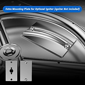 Skyflame 12 inch Square Stainless Steel Drop in Fire Pit Burner Pan with Burner Ring and Protective Cover, Outdoor DIY Firepit Kit for Both Natural Gas and Liquid Propane