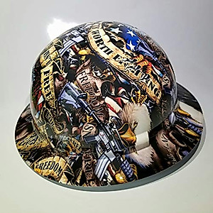 Wet Works Imaging Customized Pyramex Full Brim Freedom ISNT Free with Ratcheting Suspension Custom LIDS Crazy Sick Construction PPE